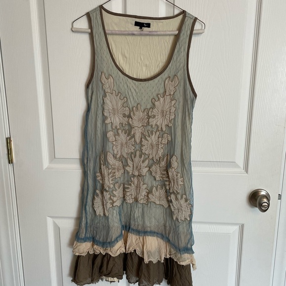 Ryu | Dresses | Ryu Layered Dress With Leaf Embroidery | Poshmark